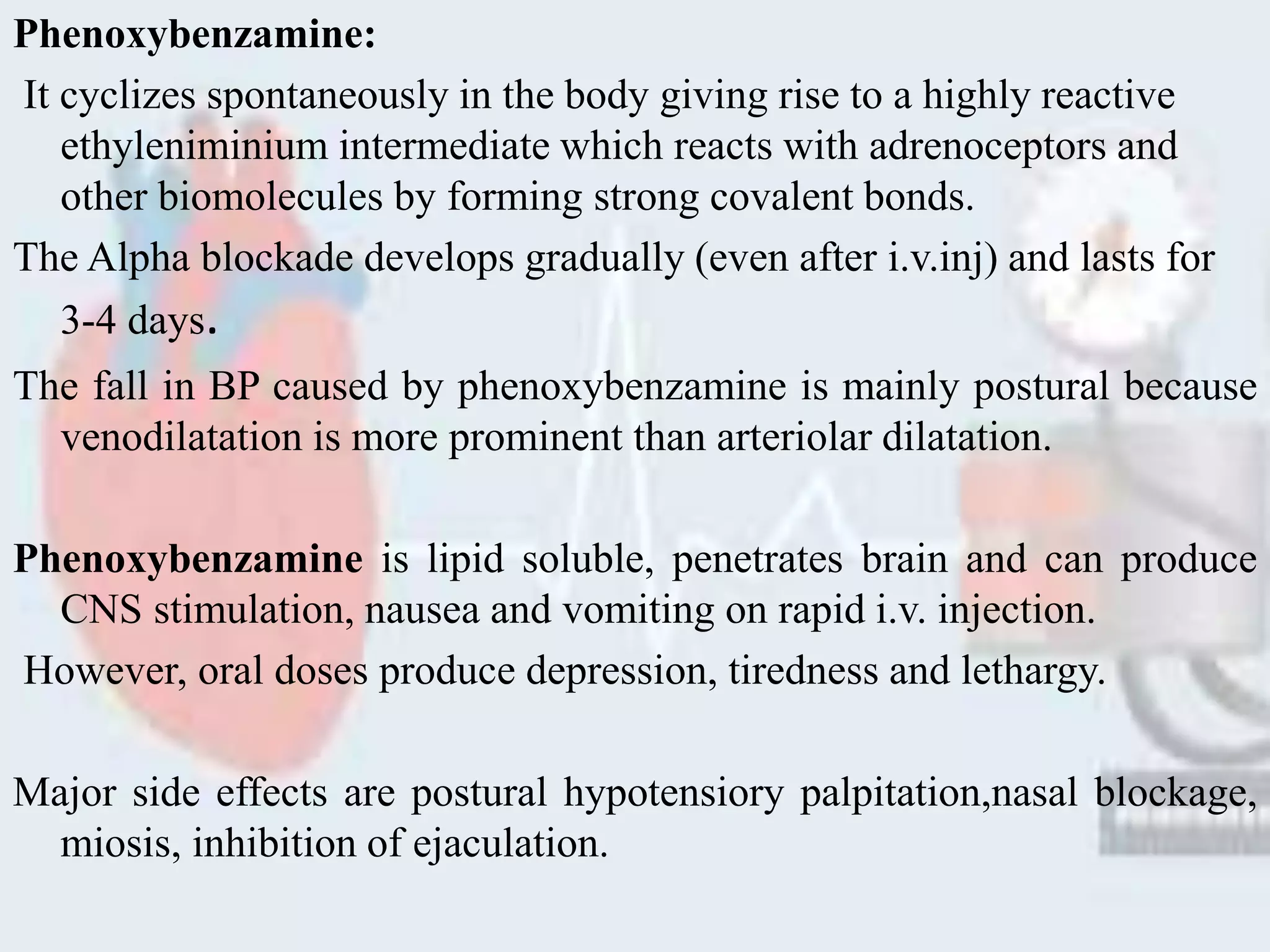 Sympathomimetics / ADRENERGICS / SYMPATHOLYTICS | PPTX