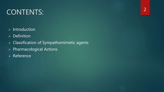 Sympathomimetics advance | PPT