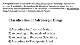 Systemic Pharmacology Of Autonomic Nervous System. Sympathomimetics ...