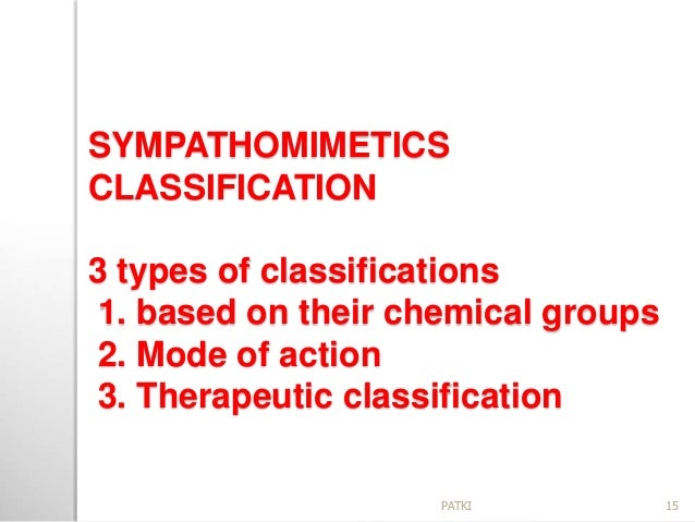 Sympathomimetics and blockers
