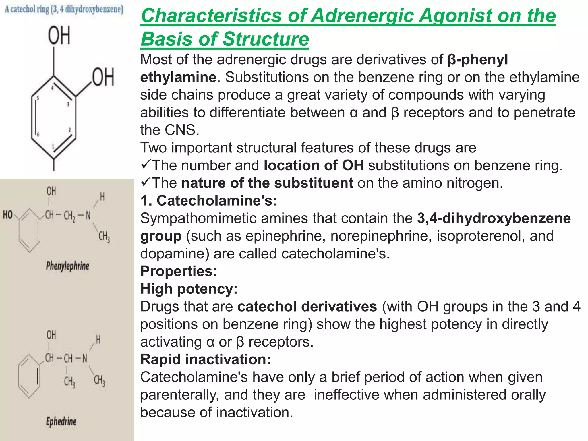 Sympathomimetics or Adrenergic Agonists (Introduction, Classification ...
