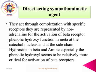 Sympathomimmetic agents | PPTX