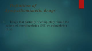 SYMPATHOMIMTIC AND SYMPATHOLYTICS DRUGS.pptx | Heart and Cardiovascular ...