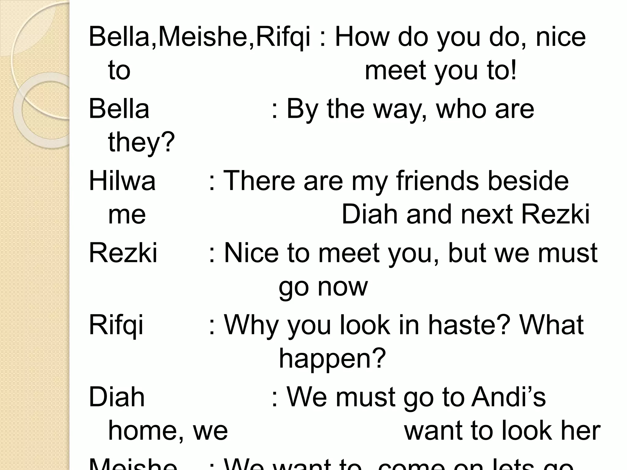 Expression, Respon, and Dialog of Sympathy | PPSX