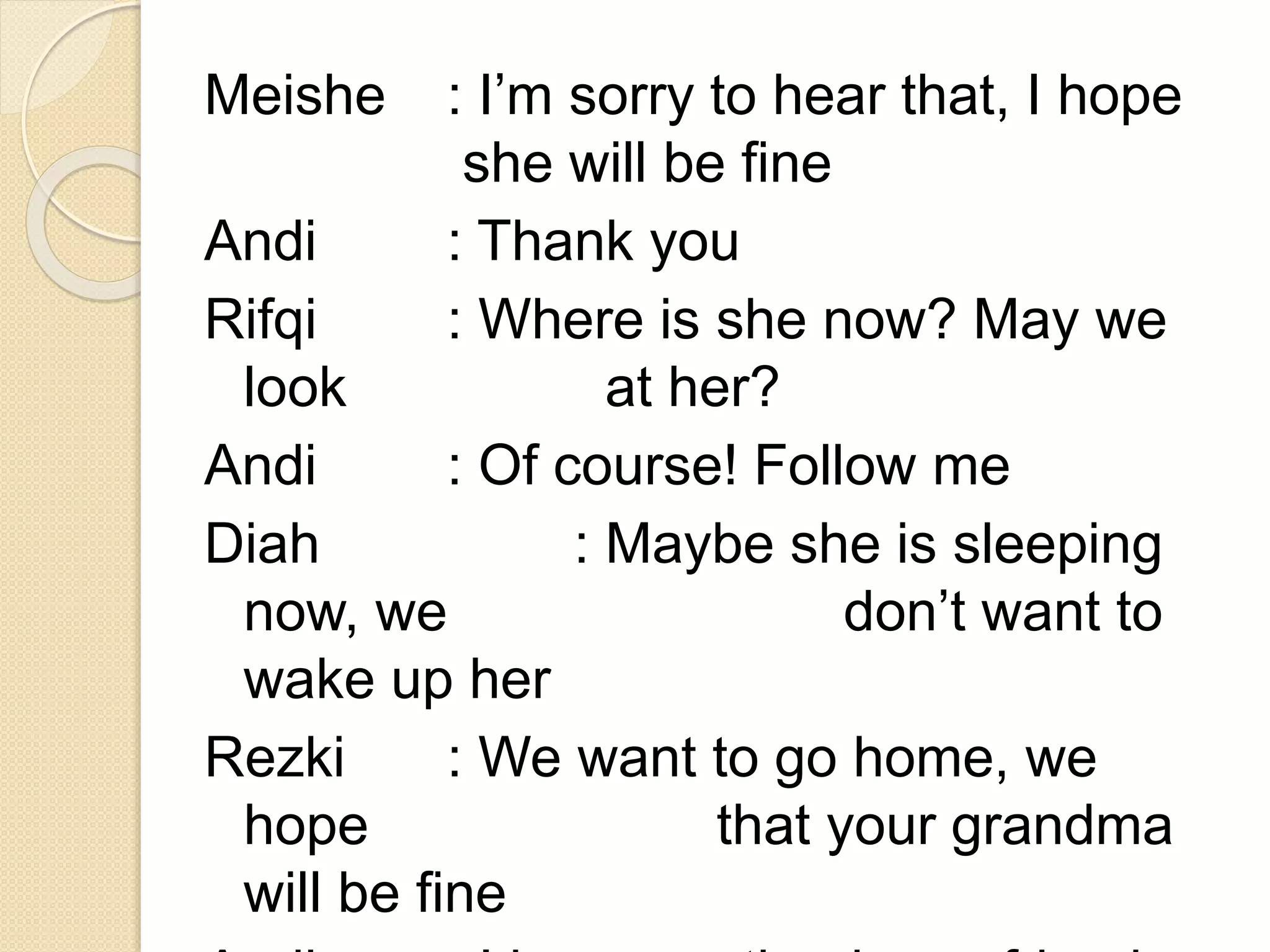 Expression, Respon, and Dialog of Sympathy | PPSX