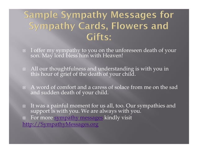 Sympathy messages | PPT