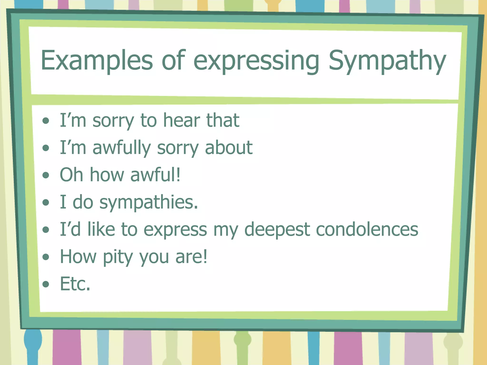 Expressing Sympathy | PPTX