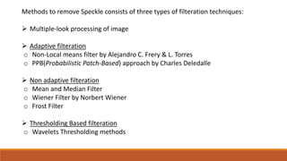 Image Processing on SAR images | PPTX