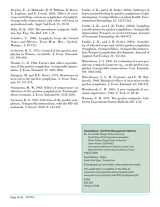 Symphylans: Soil Pest Management Options | PDF
