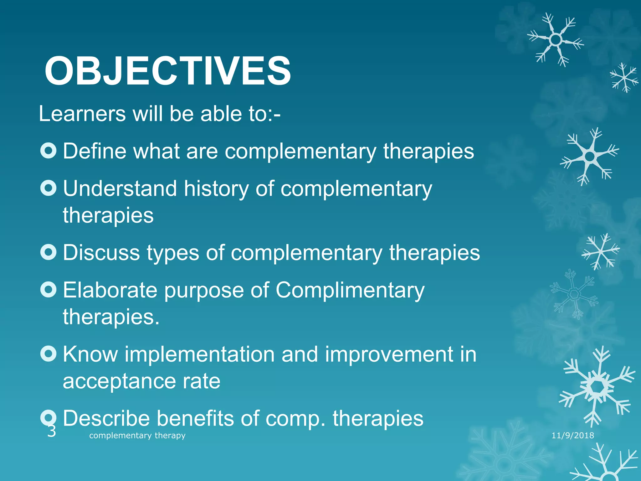 complementary therapies | PPTX