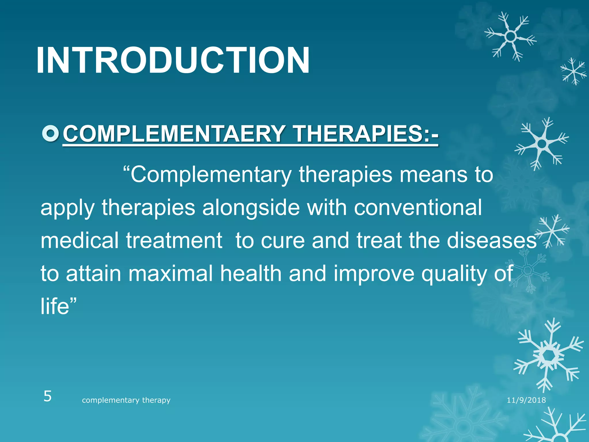 complementary therapies | PPTX