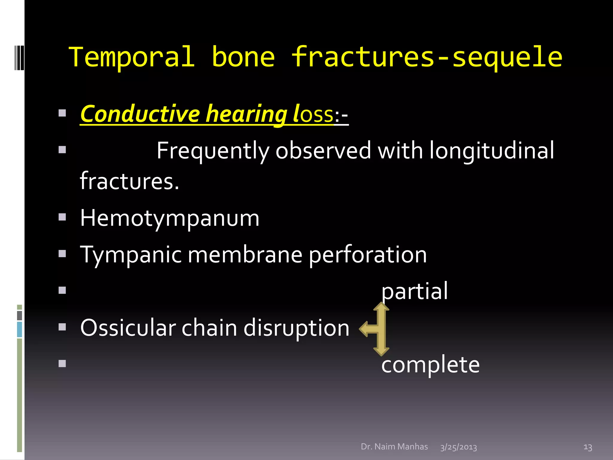 temporal bone fractures | PPTX