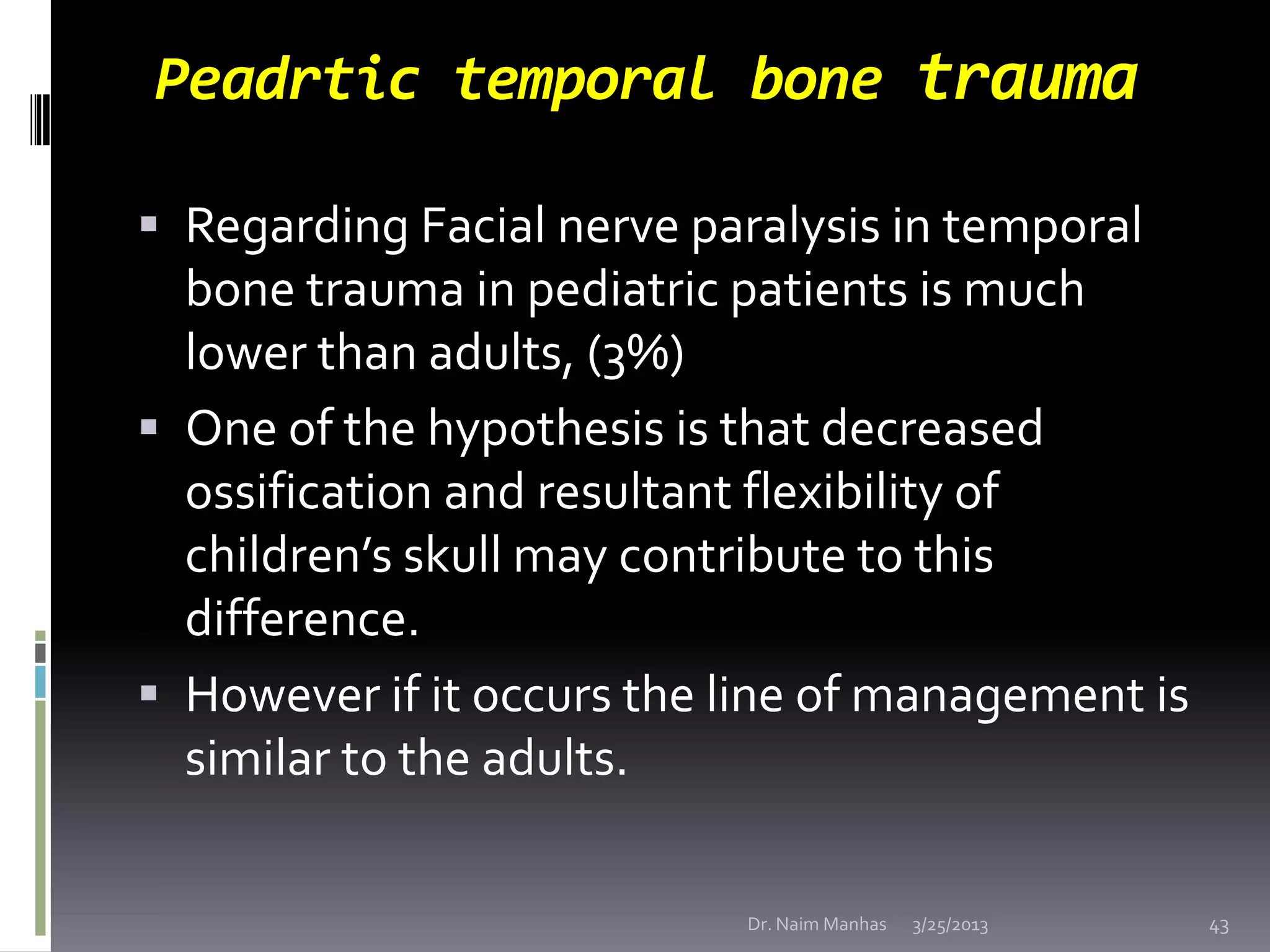 temporal bone fractures | PPTX