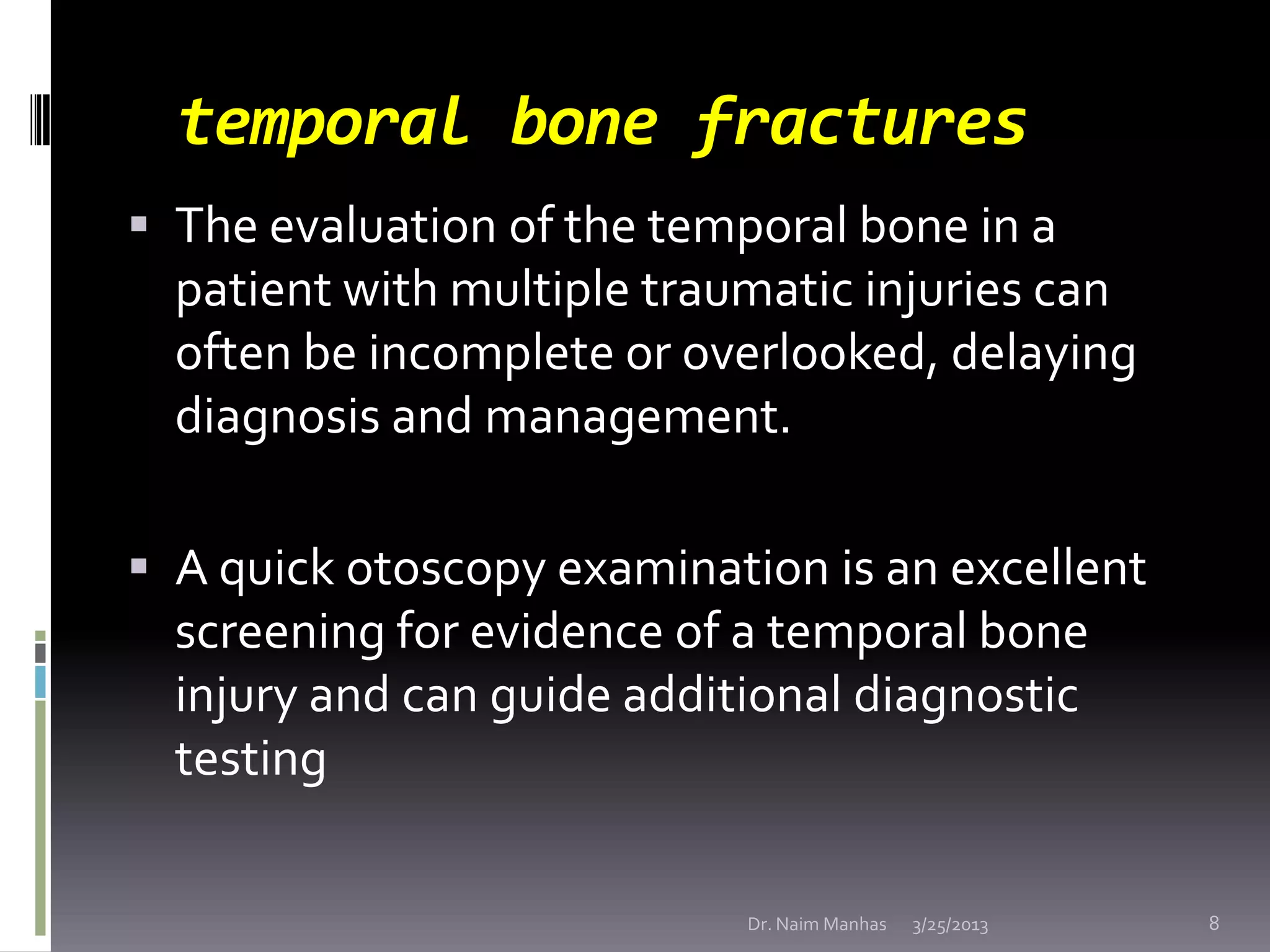 temporal bone fractures | PPTX