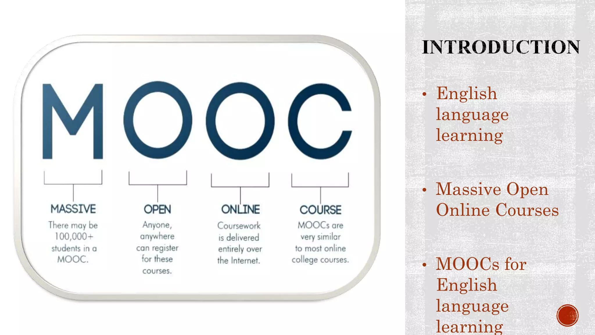 MOOCs for English Language Learning | PPT
