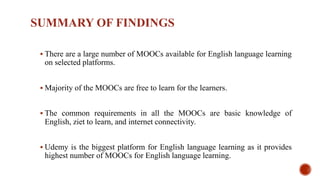 MOOCs for English Language Learning | PPT