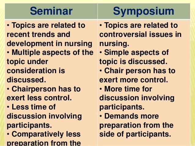 Symposium and workshop