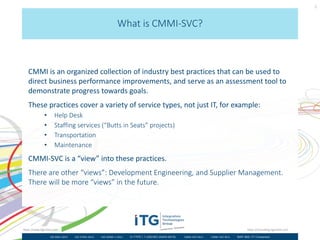 CMMI for Services v2.0 Changes, Practice Areas, Appraisals | PPTX
