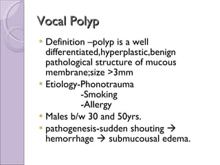 Symposium Vocal Nodules And Polyp | PPT