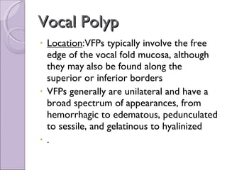 Symposium Vocal Nodules And Polyp | PPT
