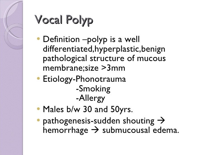Symposium Vocal Nodules And Polyp