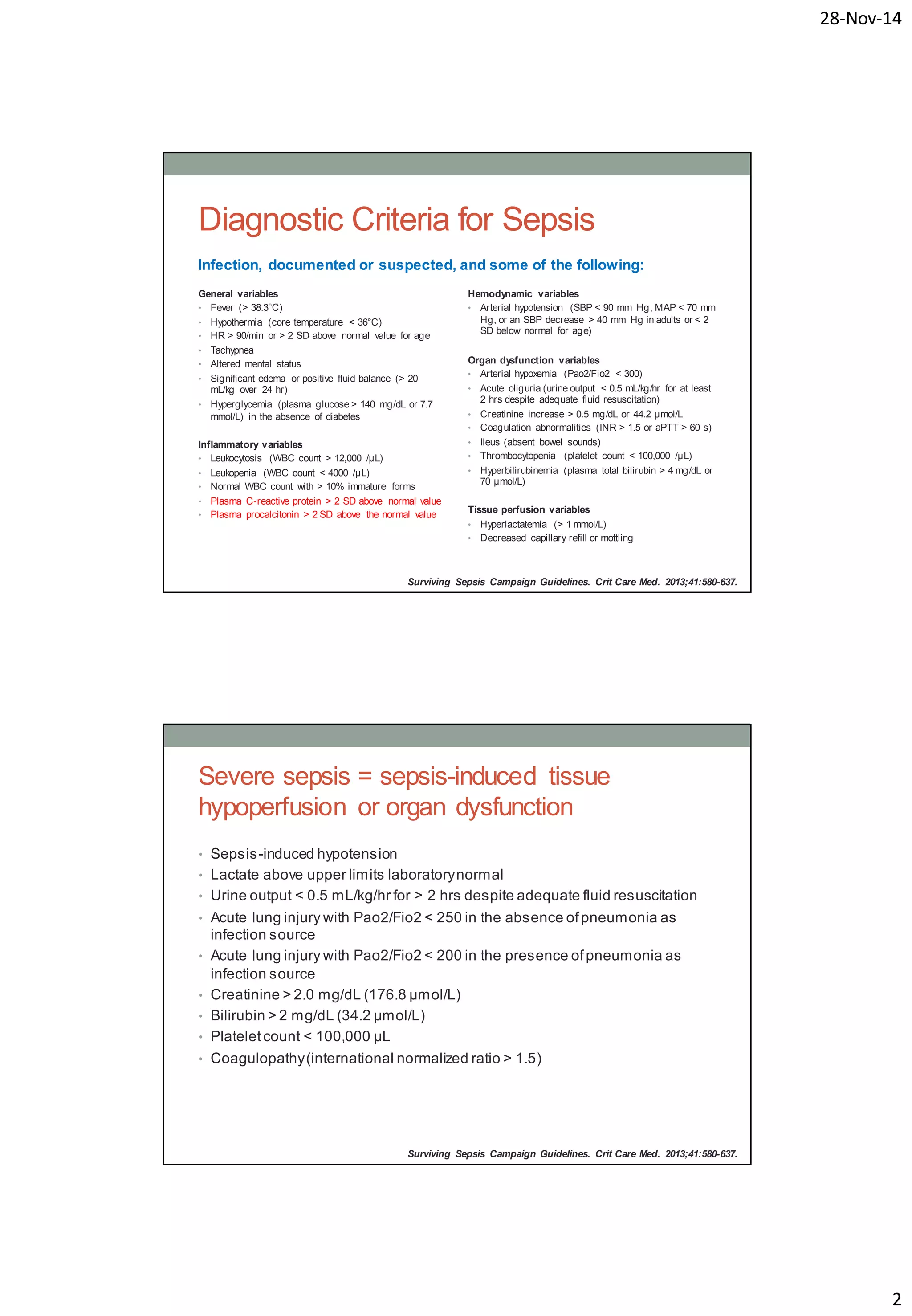 ACTEP2014: Sepsis marker in clinical use | PDF | Blood Disorders ...