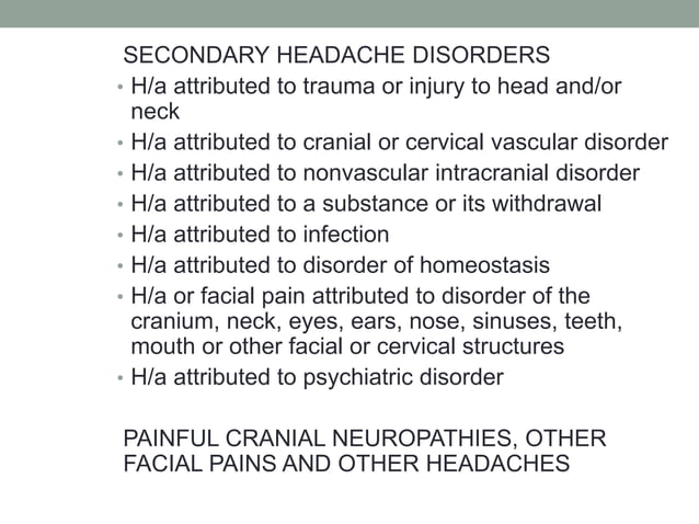 Symptom analysis - HEADACHE | PPT