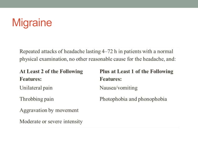 Symptom analysis - HEADACHE | PPT
