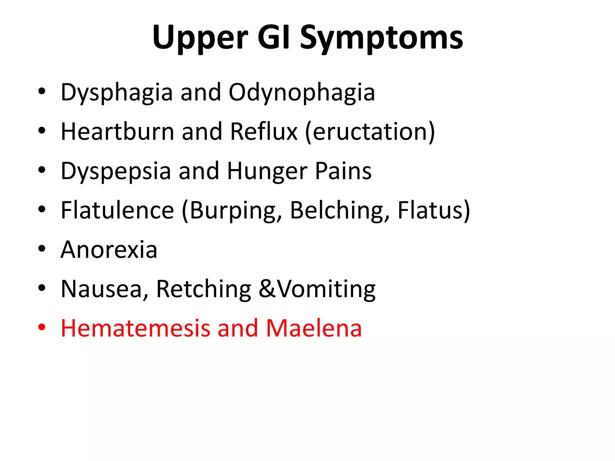 Symptomatology of Gastrointestinal System | PPTX