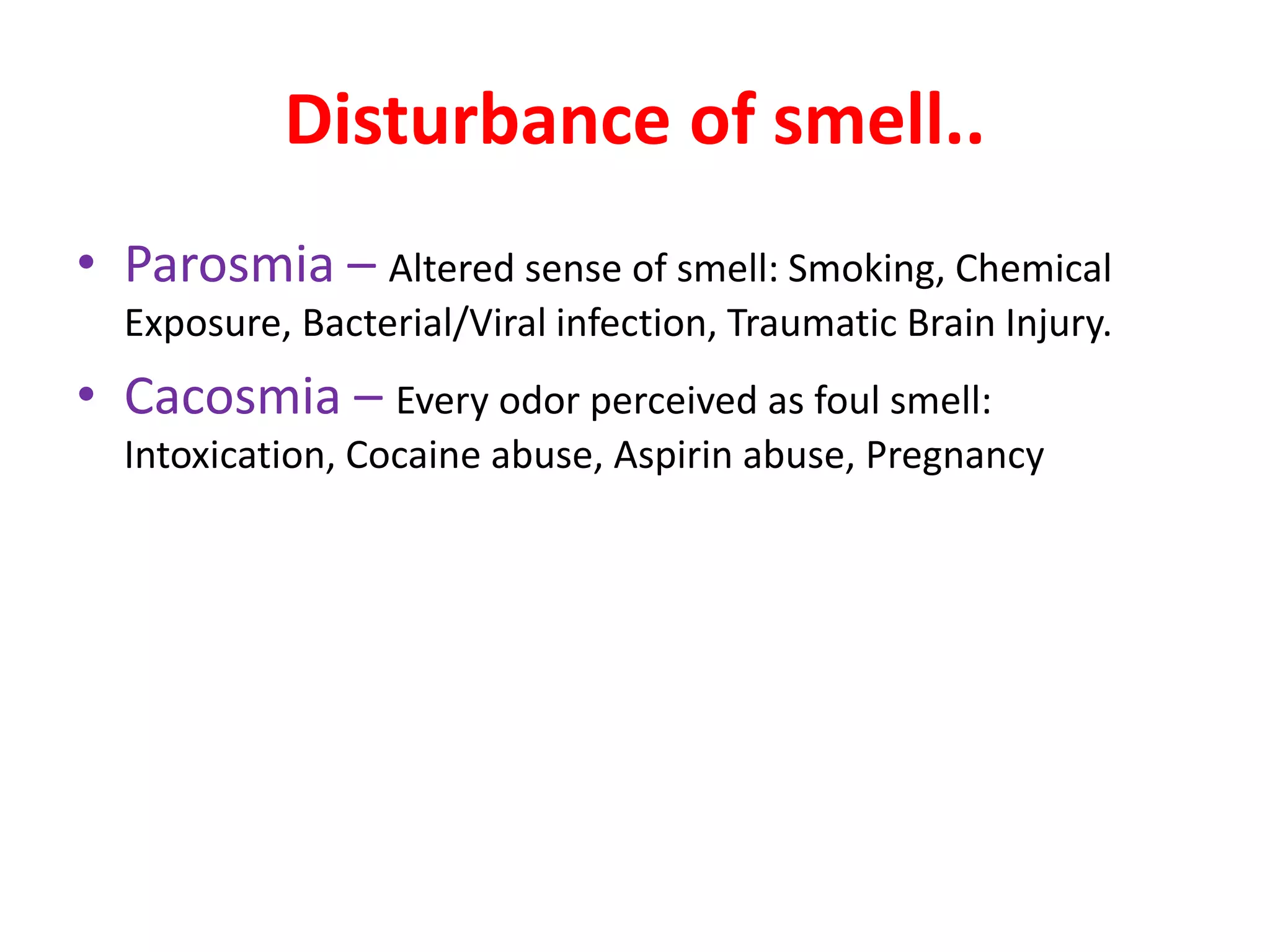 Symptomatology of nasal diseases | PPTX