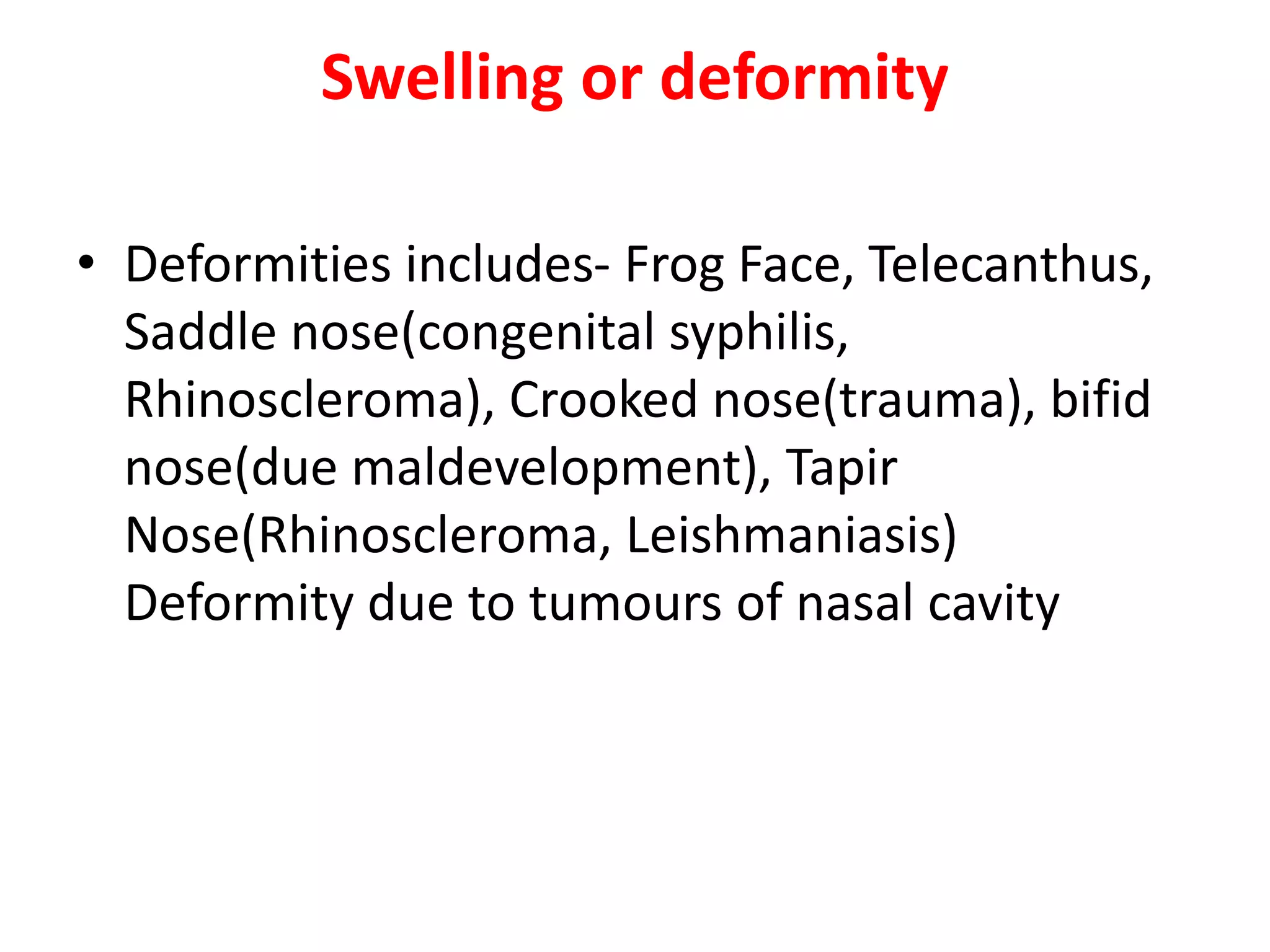 Symptomatology of nasal diseases | PPTX