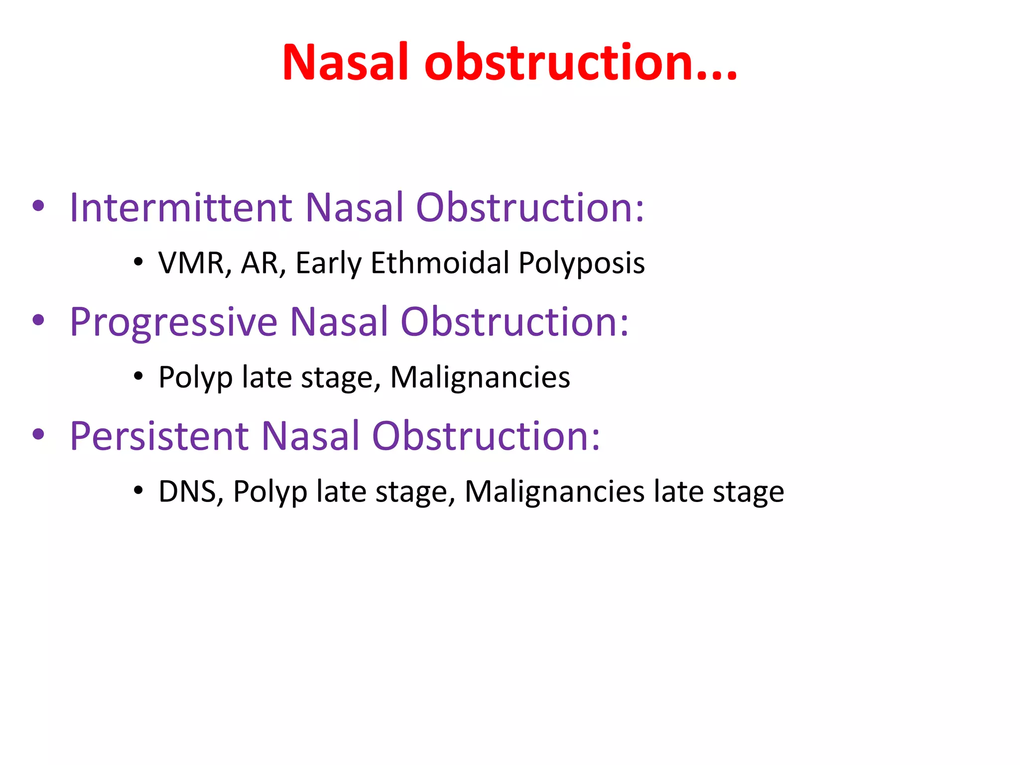 Symptomatology of nasal diseases | PPTX