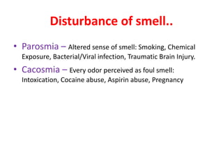 Symptomatology of nasal diseases | PPTX