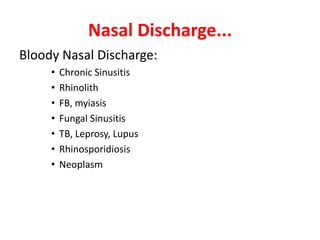 Symptomatology of nasal diseases | PPTX