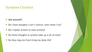 Symptom checklist: Do I have OCD?.pptxfile | PPTX