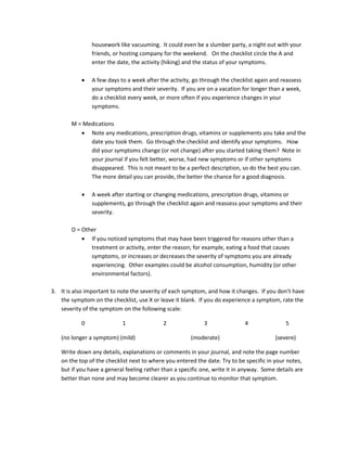 Symptom checklist and_chart | PDF | Ear, Nose and Throat Conditions ...