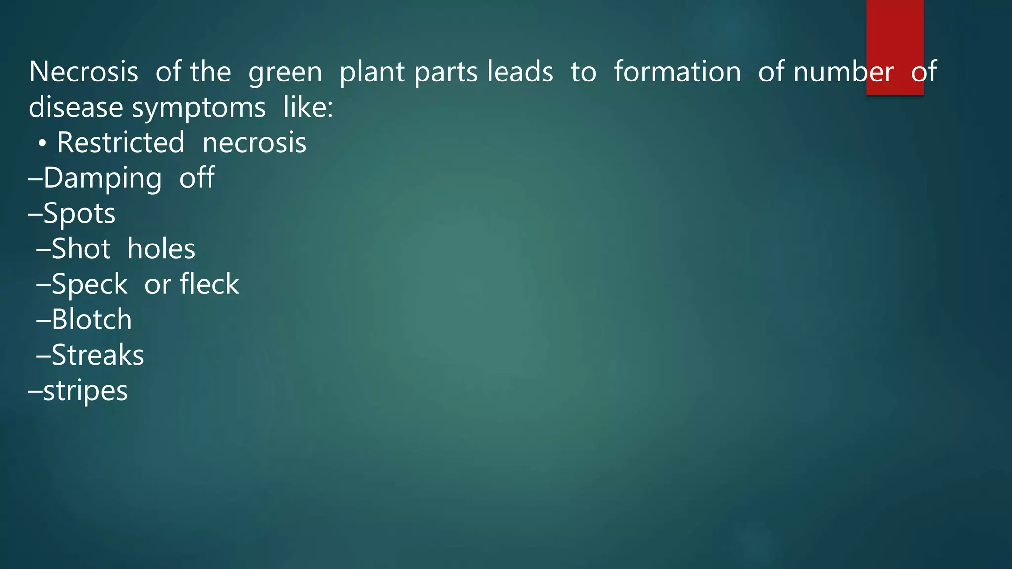 Symptoms of plant disease (symptomology) | PPTX