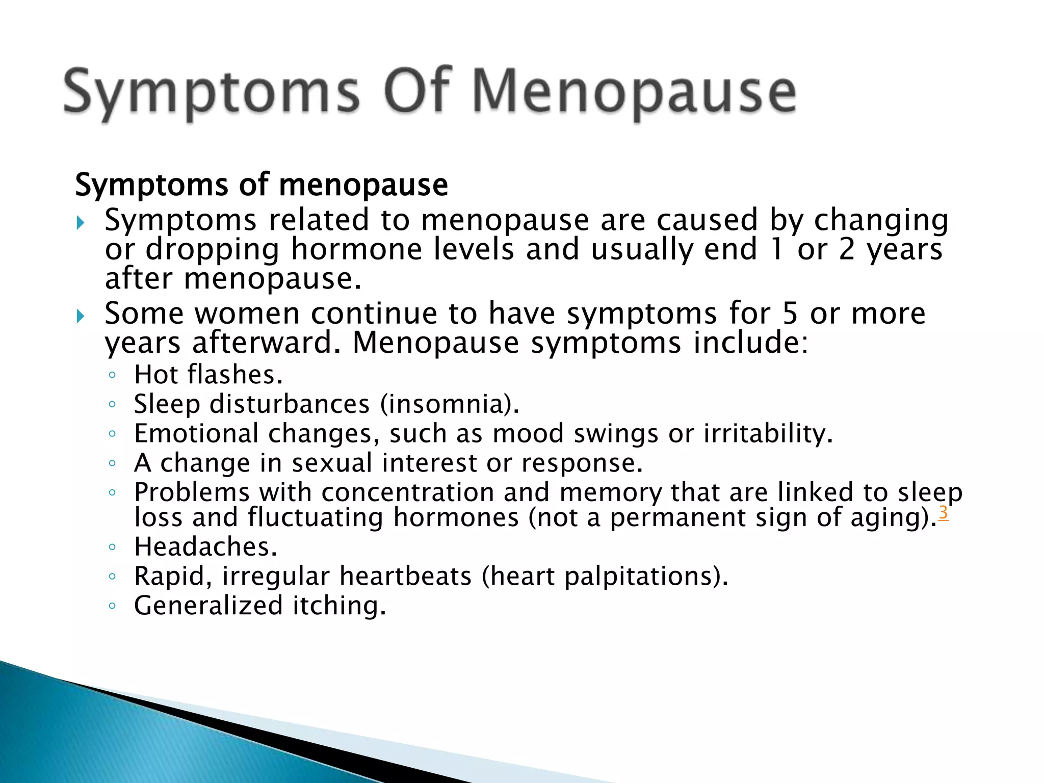 Symptoms Of Menopause | PPTX