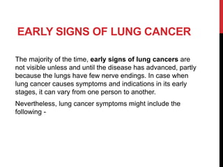 Symptoms And Early Warning Signs Of Lung Cancer | PPTX