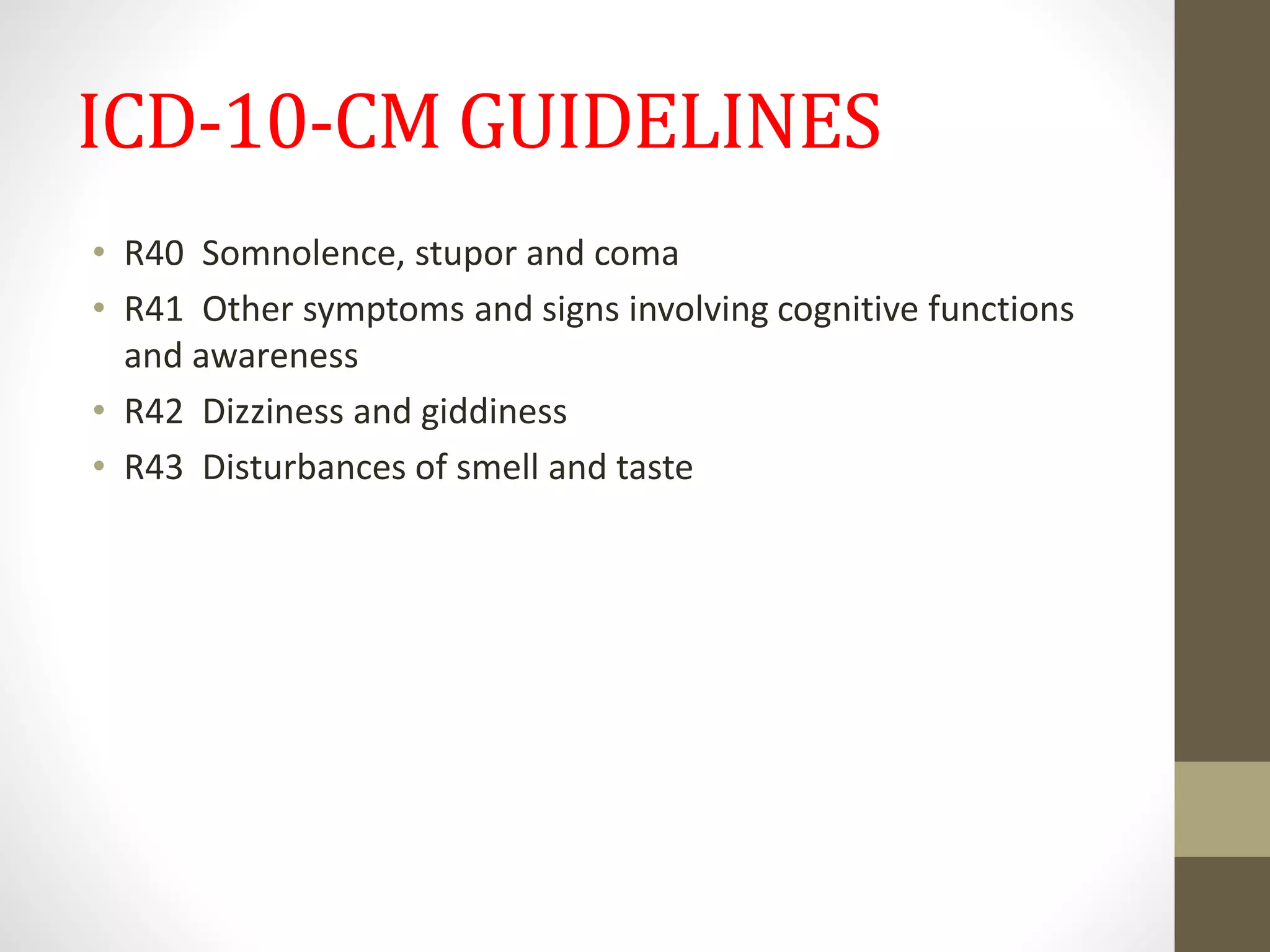 Symptoms and signs involving cognition,perception,emotional state ...