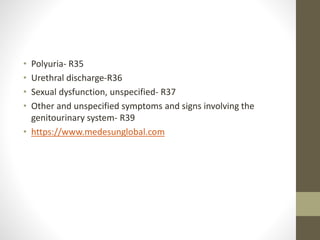 Symptoms and signs involving the genitourinary system | PPTX