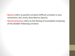 Symptoms and signs involving the genitourinary system | PPTX