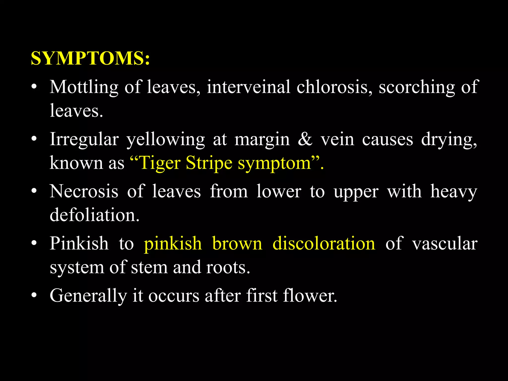 Symptoms, host range, taxonomy and life cycle of verticillium | PPTX