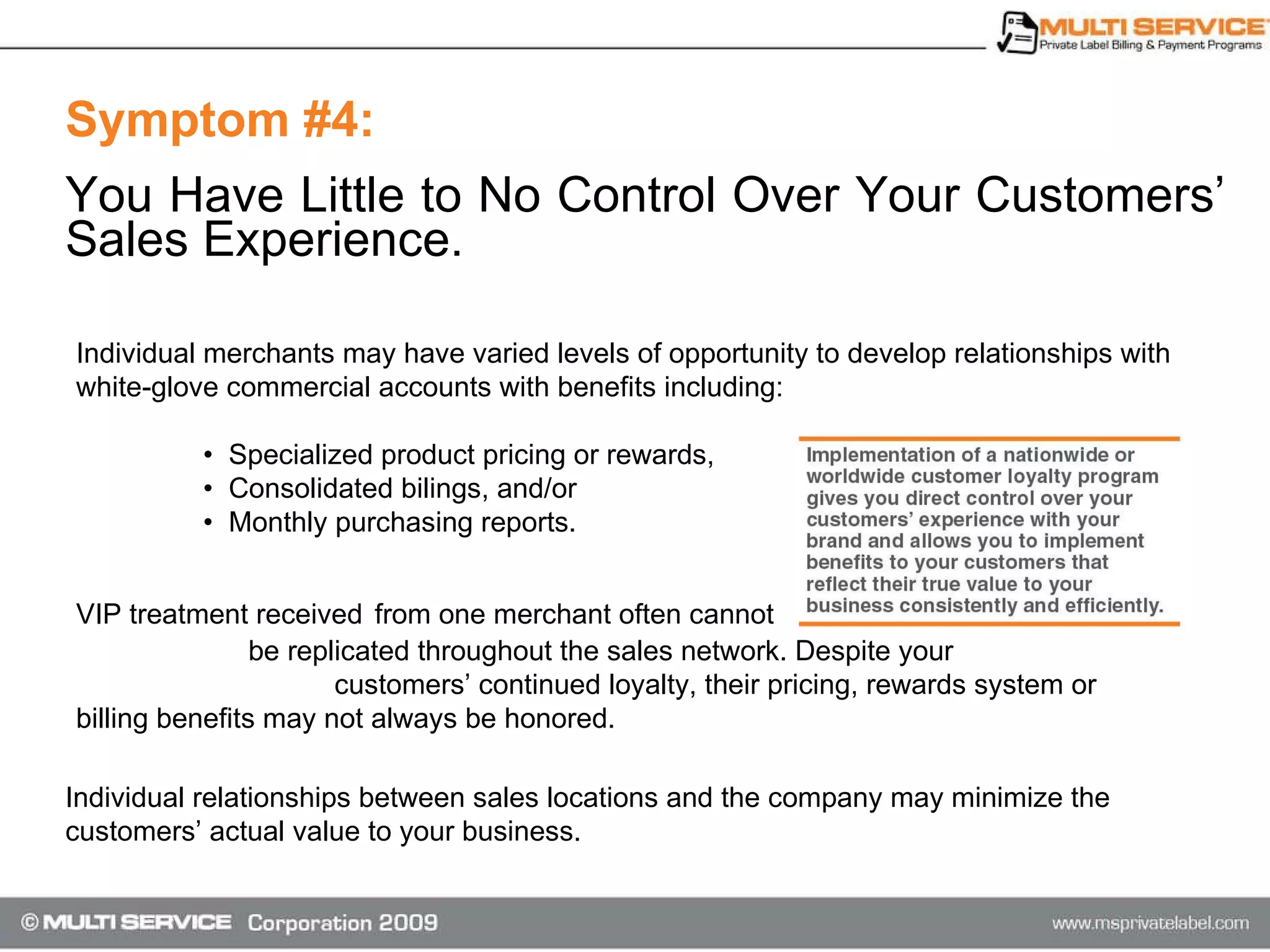 Symptoms of a Billing And Payment Problem | PPT