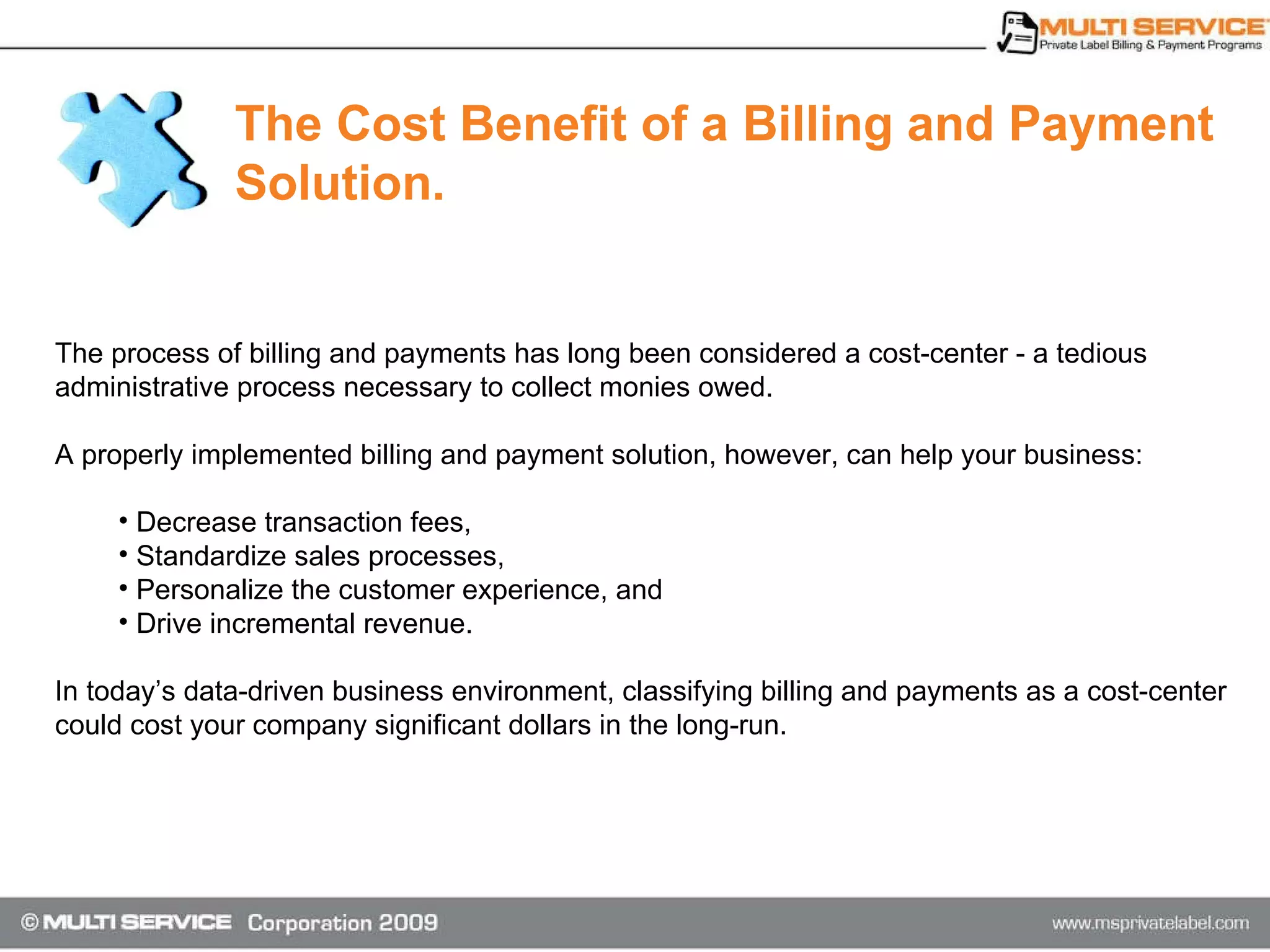 Symptoms of a Billing And Payment Problem | PPT
