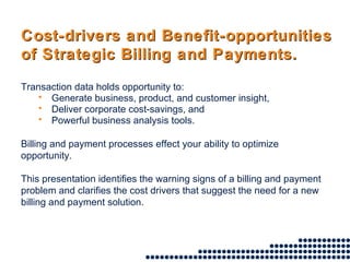 Symptoms of a Billing and Payment Problem | PPT