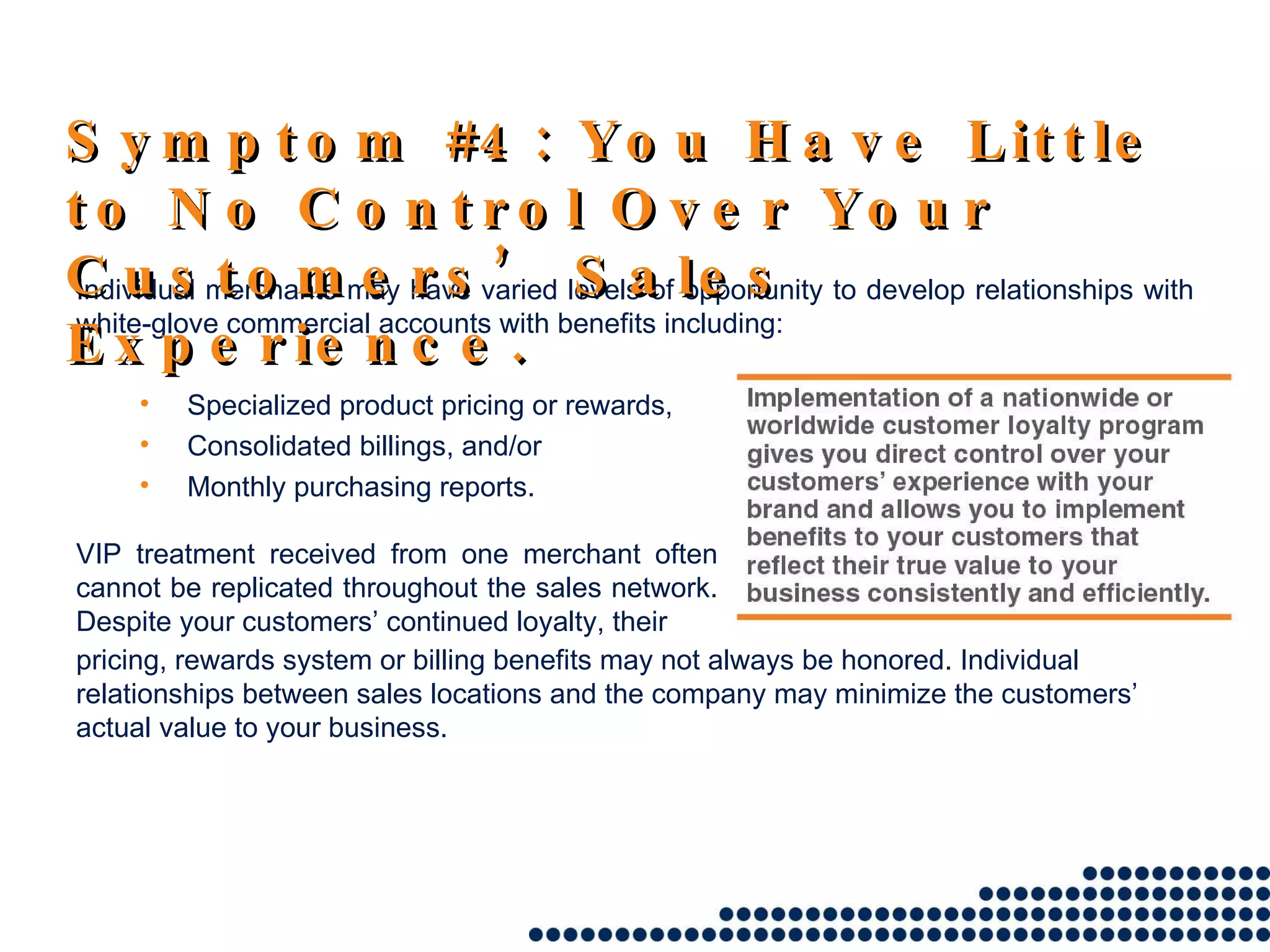 Symptoms of a Billing and Payment Problem | PPT