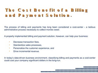 Symptoms of a Billing and Payment Problem | PPT