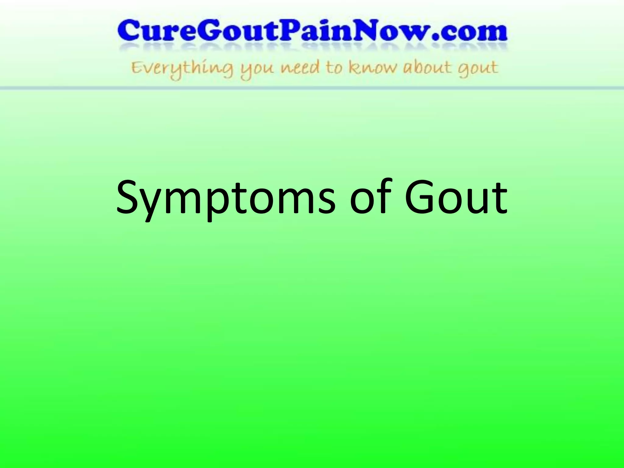 Symptoms Of Gout | PDF | Bone and Joint Conditions | Diseases and ...