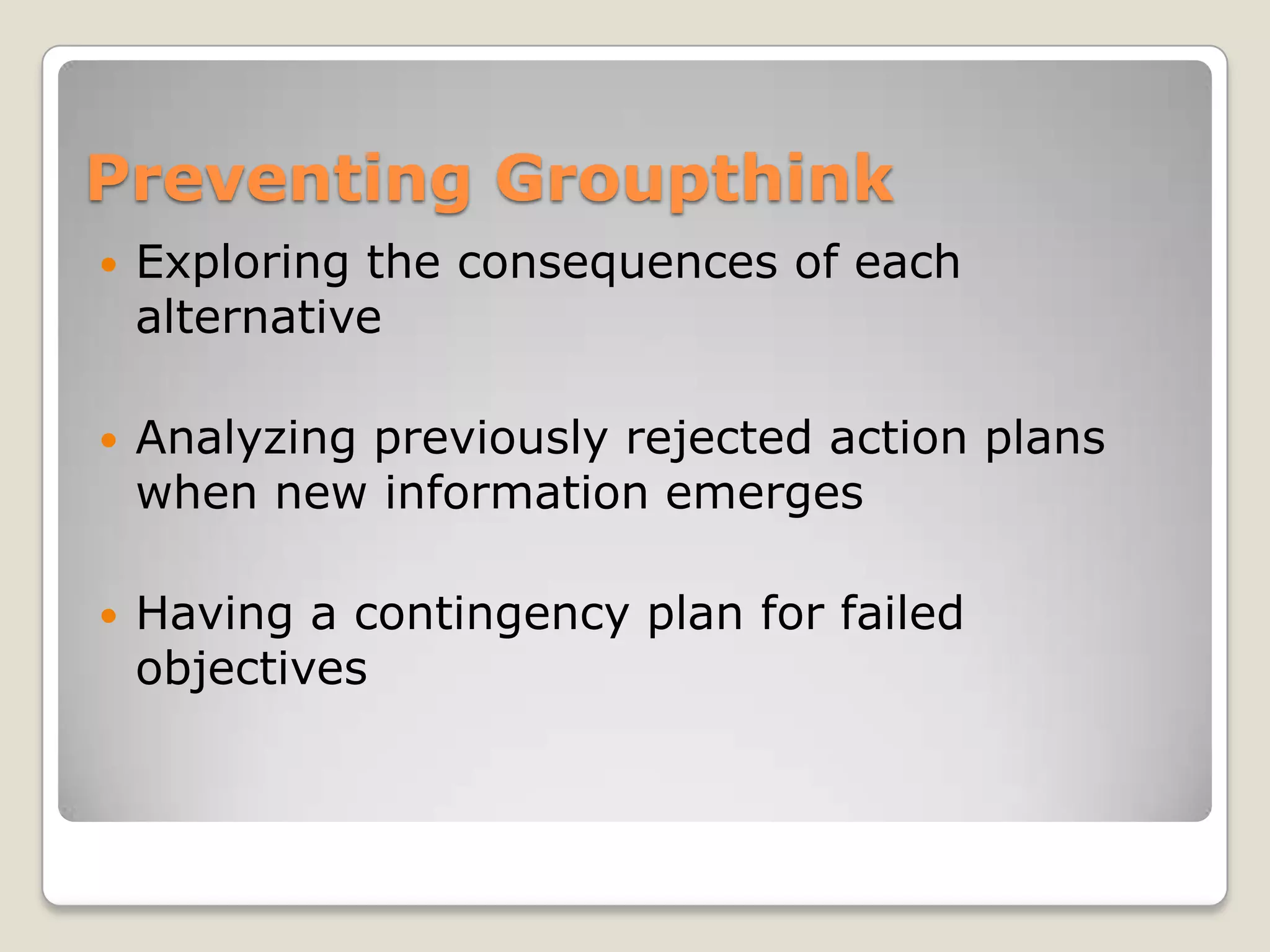 Symptoms of groupthink | PPTX